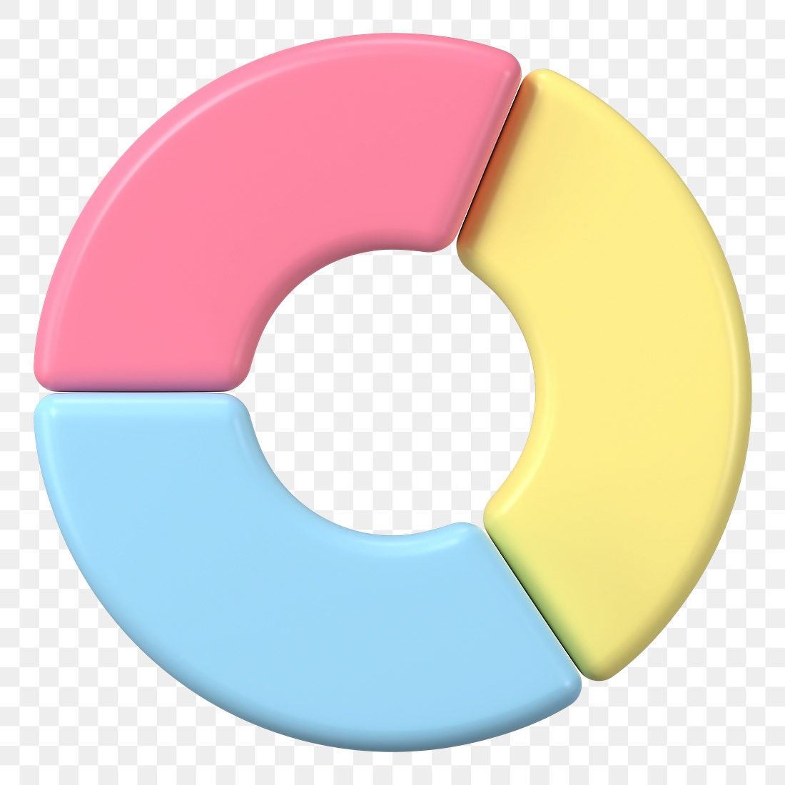 Pie chart png clipart, 3D | Premium PNG Sticker - rawpixel