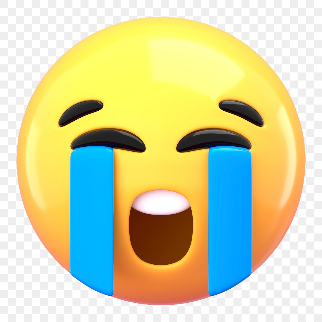 3D emoticon png loud crying | Premium PNG - rawpixel
