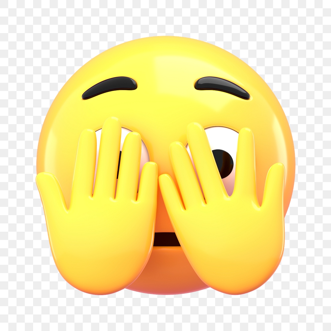 3D emoticon png peeking eye | Premium PNG - rawpixel