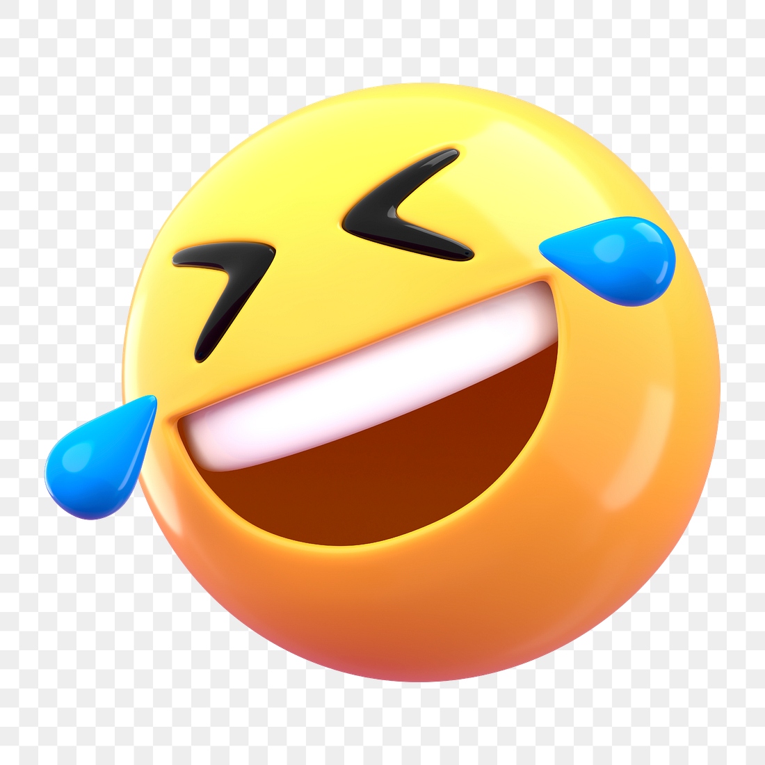 PNG 3D laughing emoticon sticker | Premium PNG - rawpixel