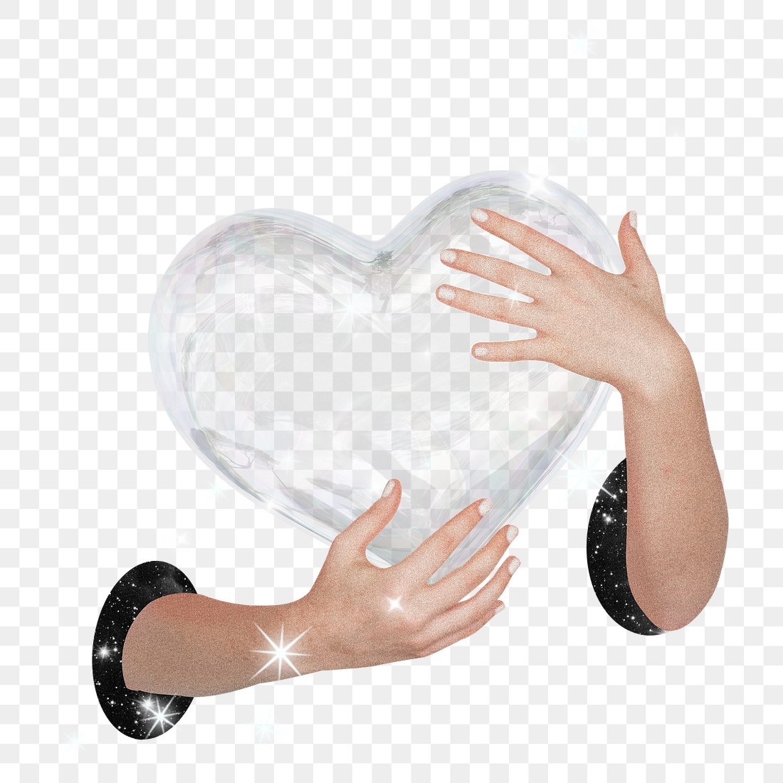 Hands hugging heart png sticker | Premium PNG - rawpixel