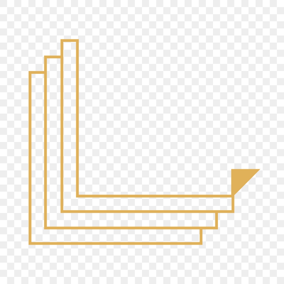 Gold corner png logo element, | Premium PNG - rawpixel