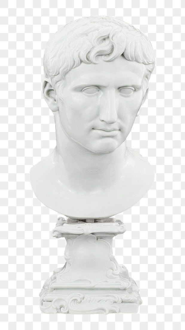 Head Augustus png, Greek porcelain | Premium PNG - rawpixel