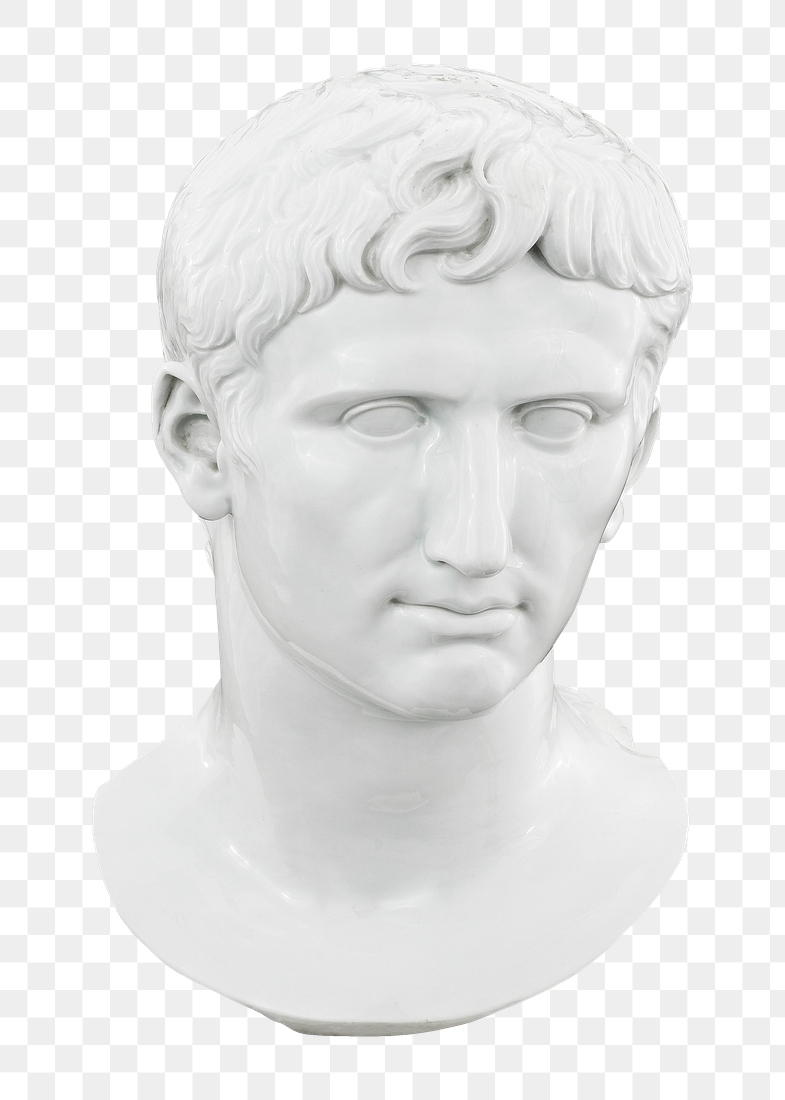 Head Augustus png, Greek porcelain | Premium PNG - rawpixel