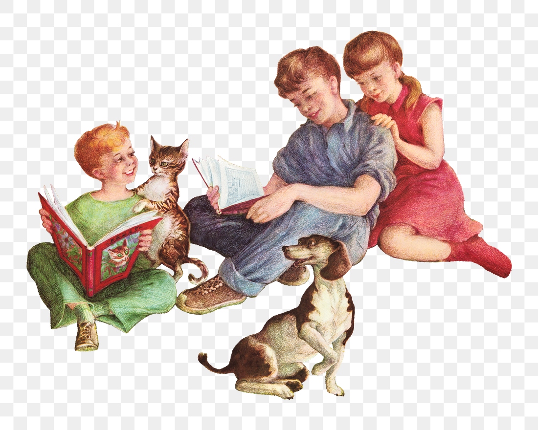 Kids reading png character sticker, | Premium PNG - rawpixel