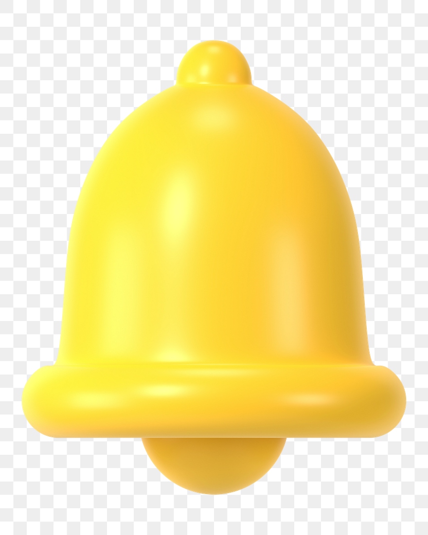 3D bell png clipart, notification | Premium PNG Sticker - rawpixel
