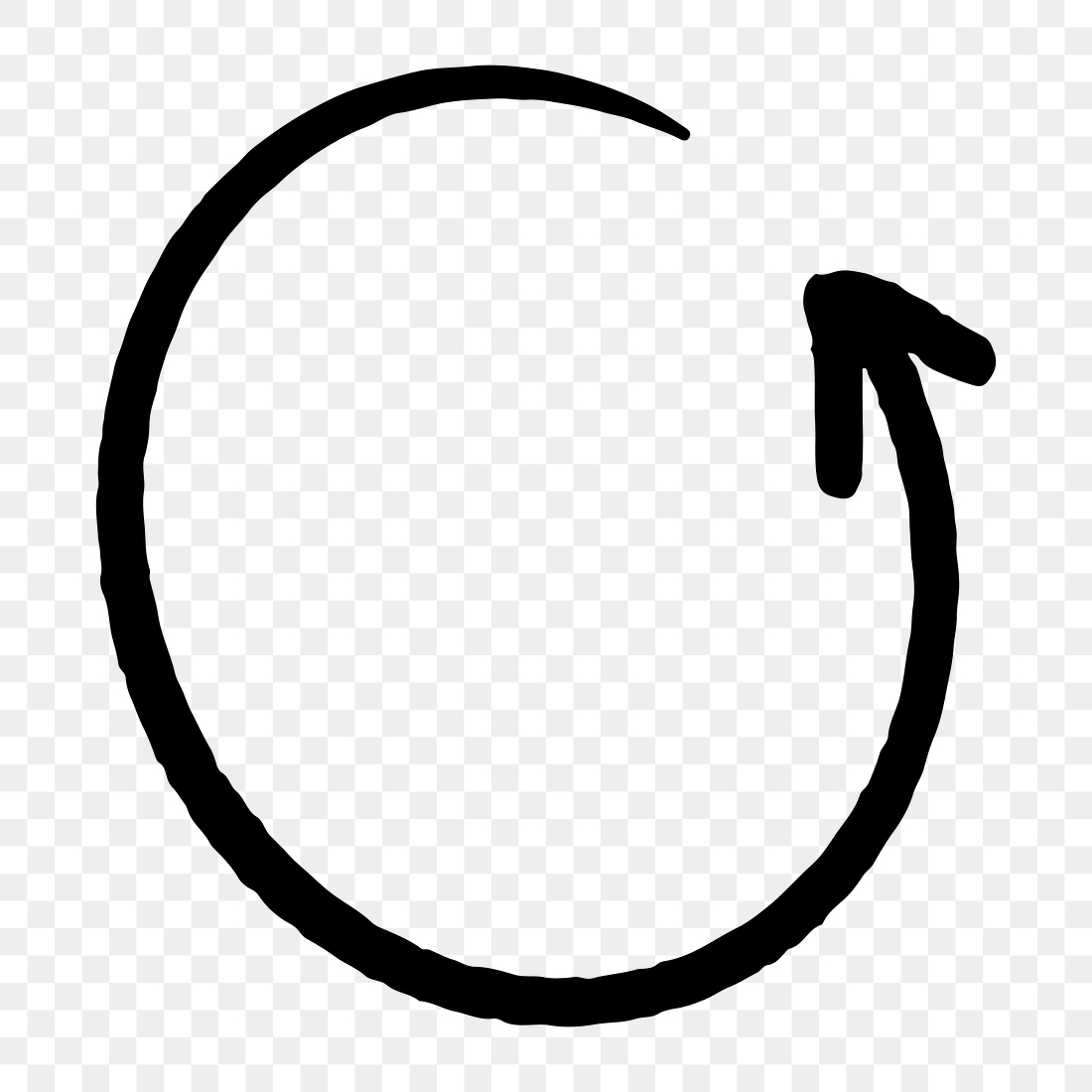 Round arrow png sticker, transparent | Premium PNG - rawpixel