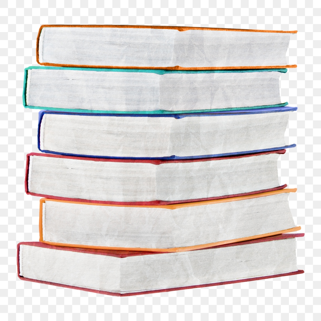 Stacked books png sticker, transparent | Premium PNG - rawpixel