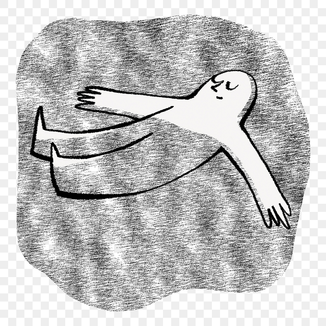 Person floating water png, mental | Premium PNG - rawpixel