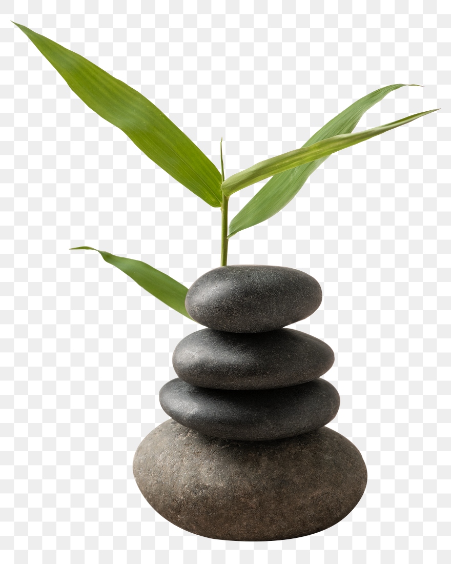 Zen stones png sticker, leaf, | Premium PNG - rawpixel