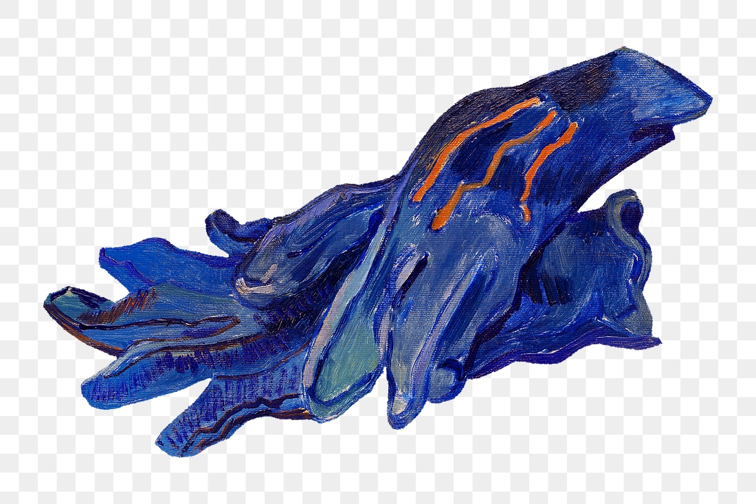 PNG Van Gogh's Blue Gloves | Premium PNG - rawpixel