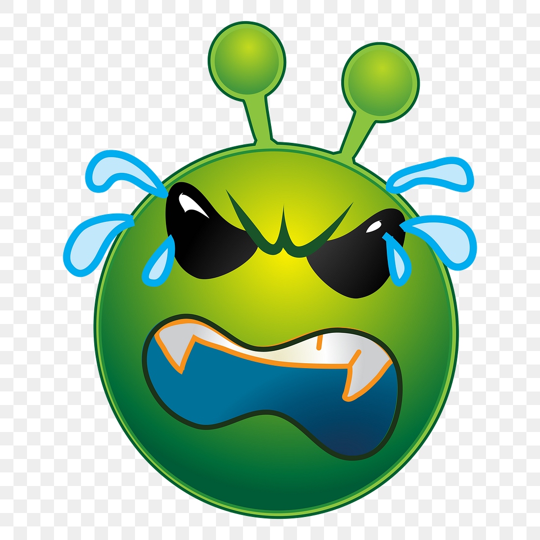 Crying alien cartoon png clipart, | Free PNG - rawpixel