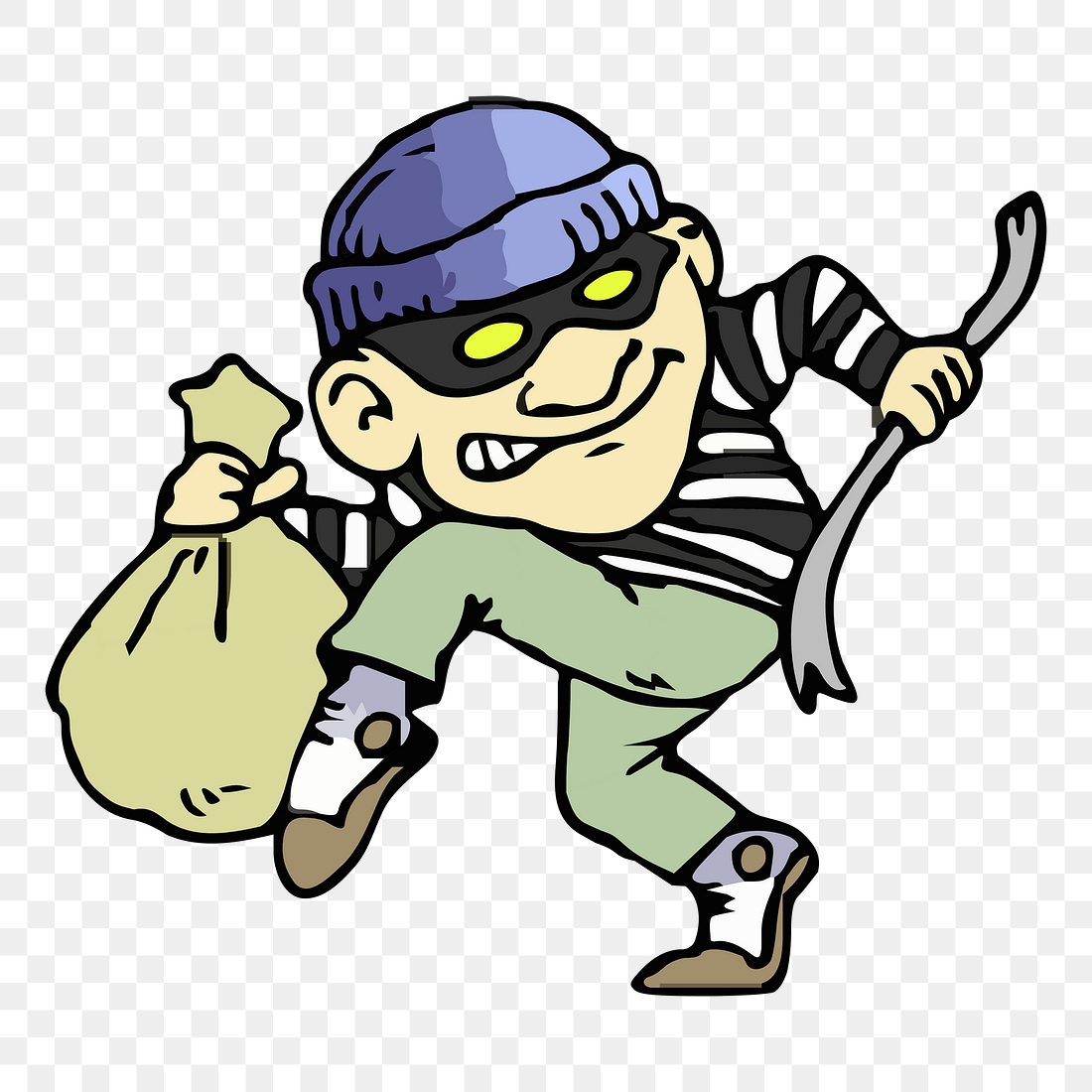 Robber png sticker, transparent background | Free PNG - rawpixel