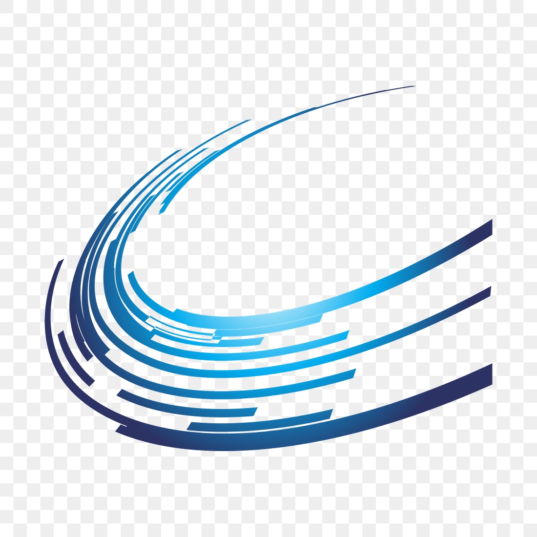 Blue curve png clipart illustration, | Free PNG - rawpixel