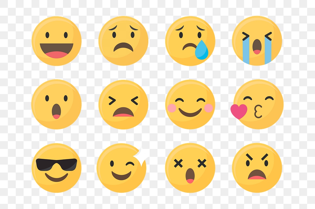 Emoticon set png, transparent background | Premium PNG - rawpixel