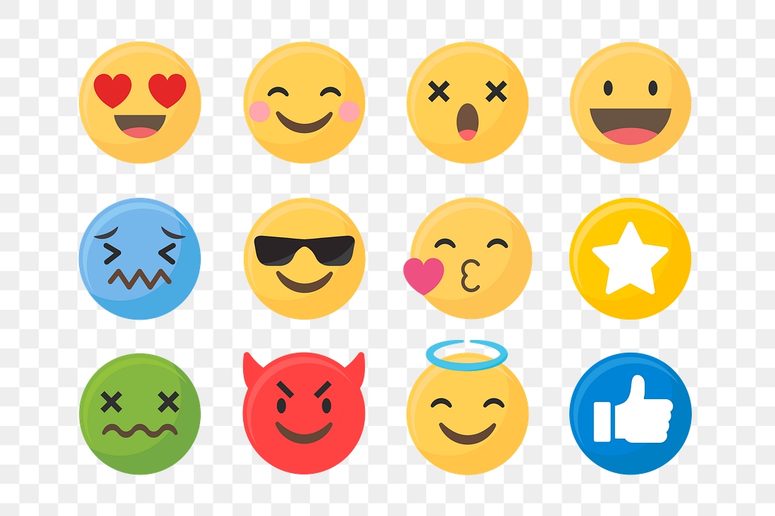 Emoticon set png, transparent background | Premium PNG - rawpixel