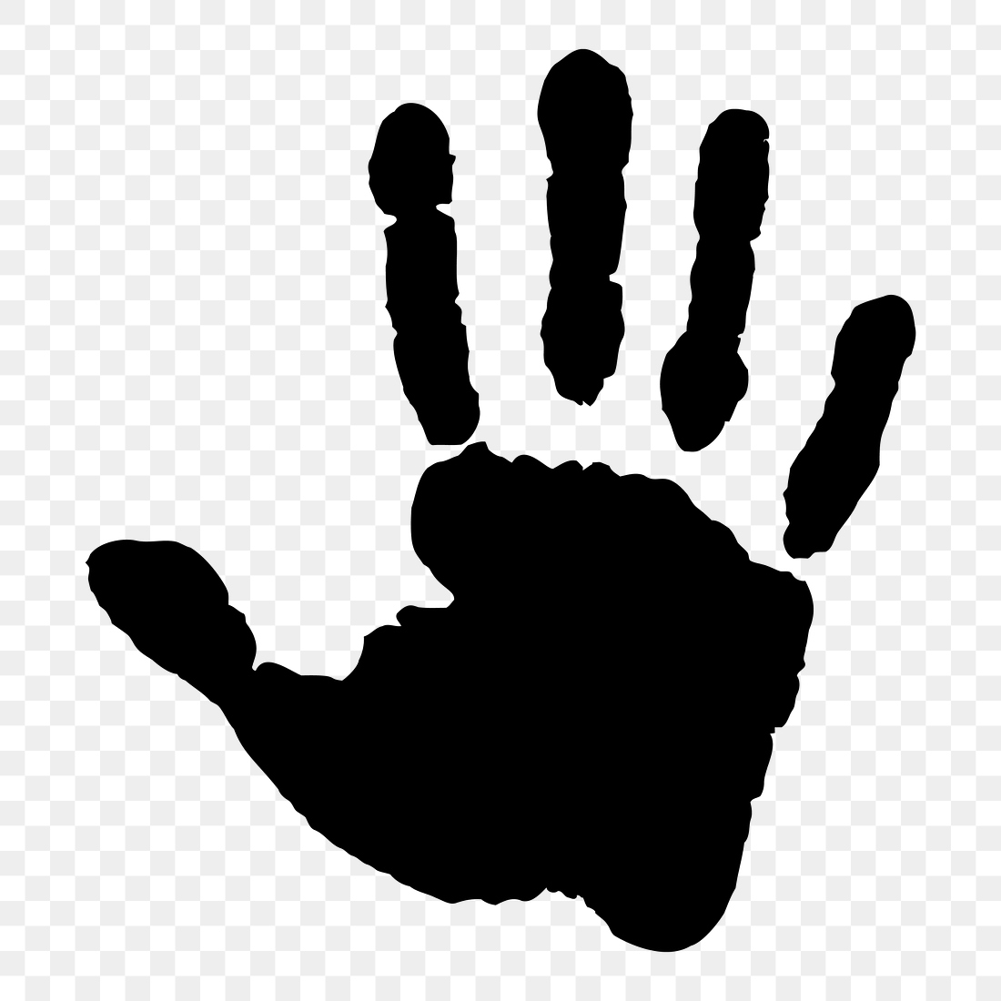 PNG Hand print silhouette, clipart | Free PNG - rawpixel