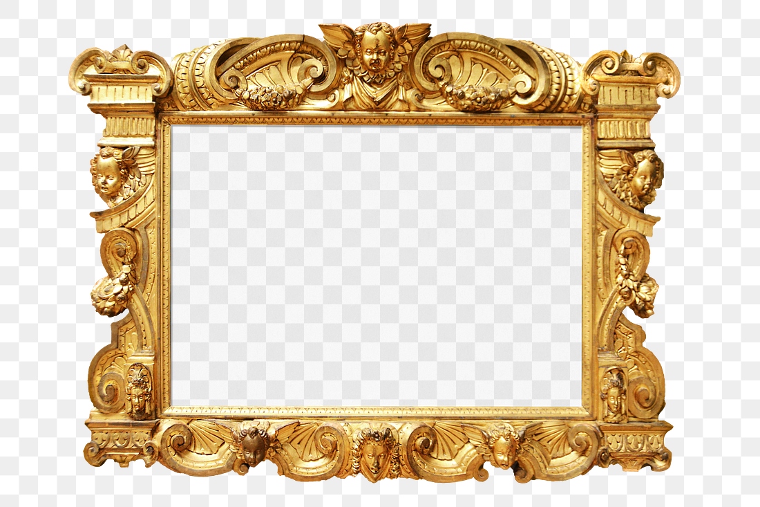 Gold picture frame png, transparent | Free PNG - rawpixel