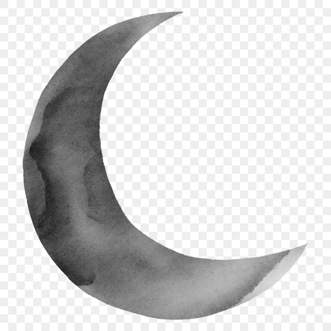 Png crescent moon watercolor illustration, | Premium PNG - rawpixel