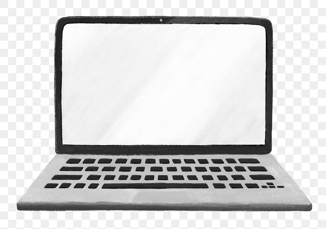 White laptop png, aesthetic illustration, | Premium PNG - rawpixel