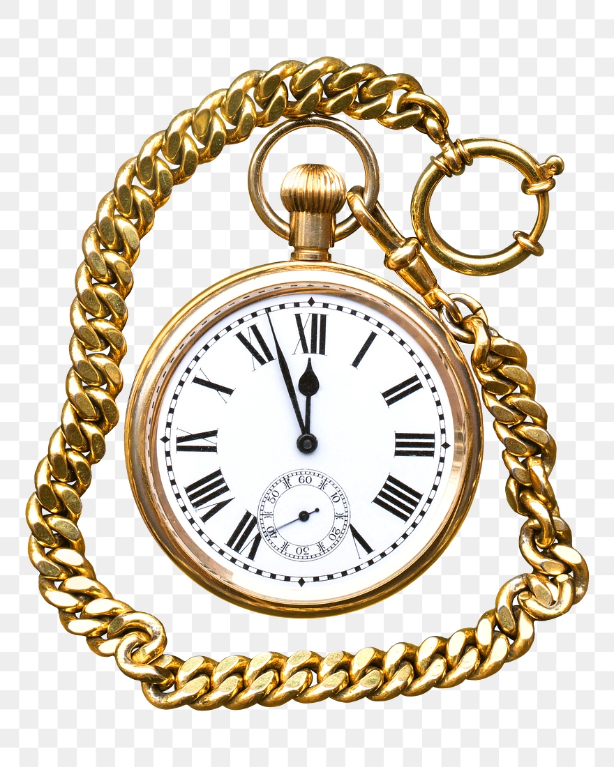 Gold pocket watch png, transparent | Free PNG - rawpixel