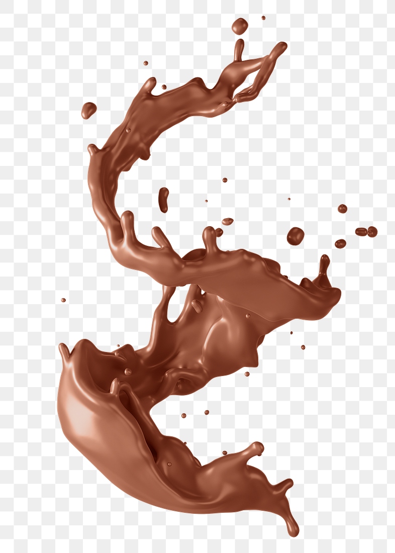 PNG 3D chocolate milk splash, | Premium PNG - rawpixel