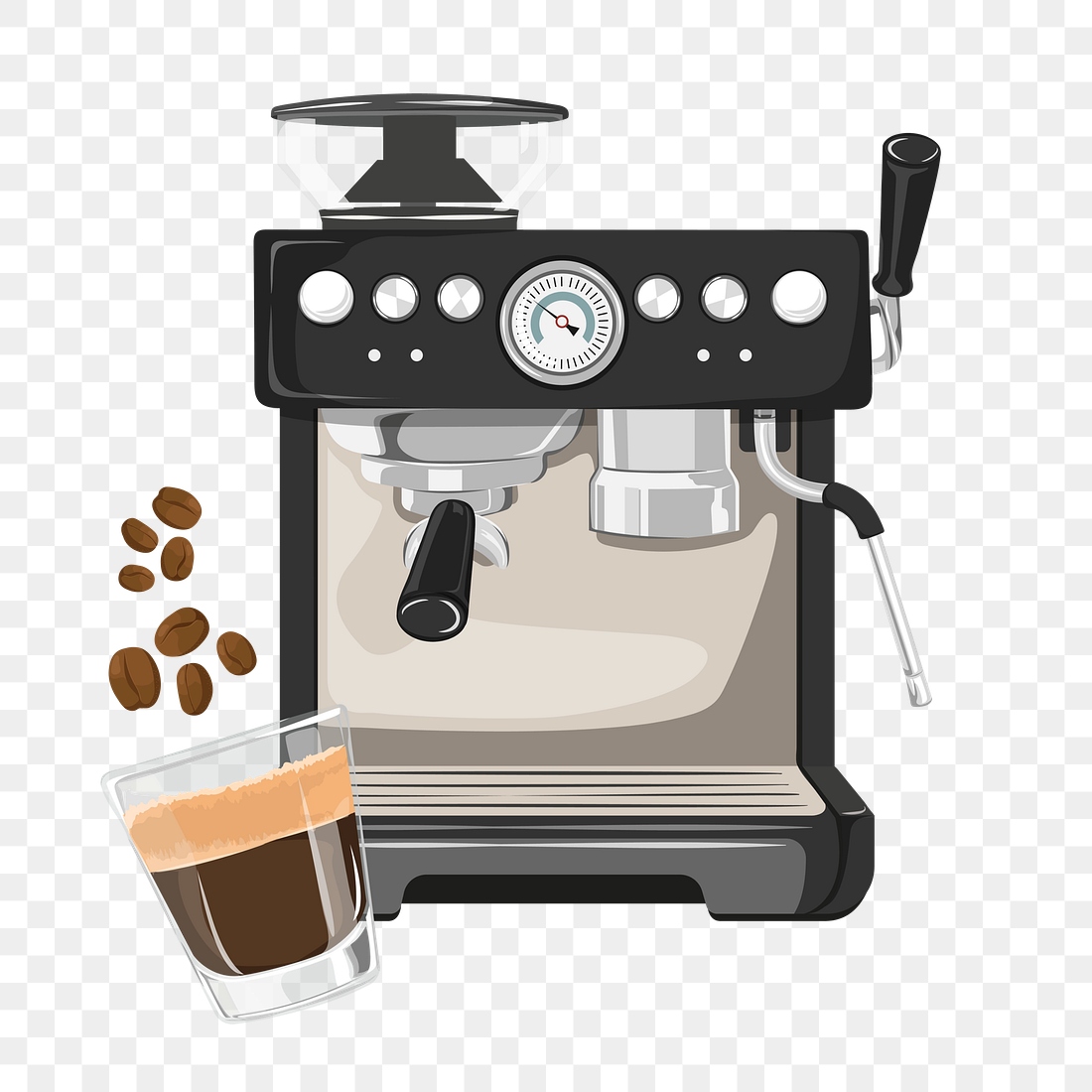 Coffee machine png, transparent background | Premium PNG - rawpixel