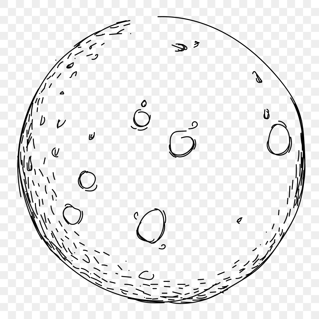 Full moon png line art | Premium PNG - rawpixel