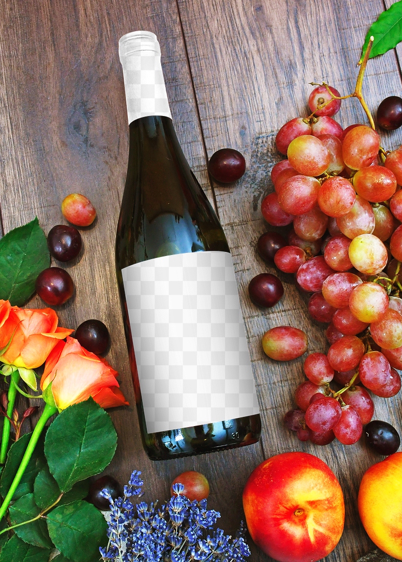 Wine bottle label png mockup, | Premium PNG - rawpixel