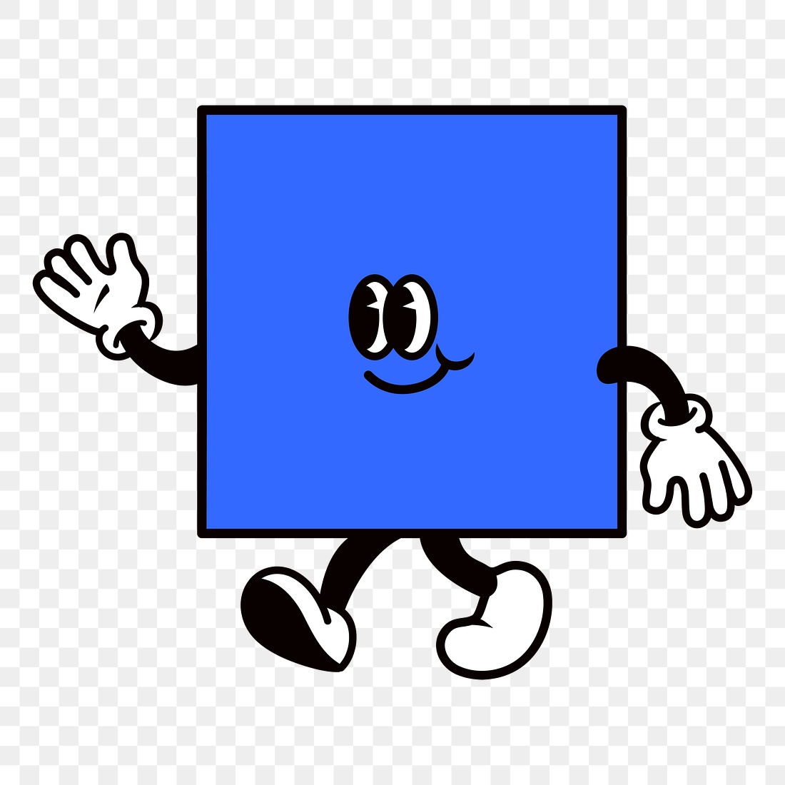 Square shape cartoon png, creative | Premium PNG - rawpixel