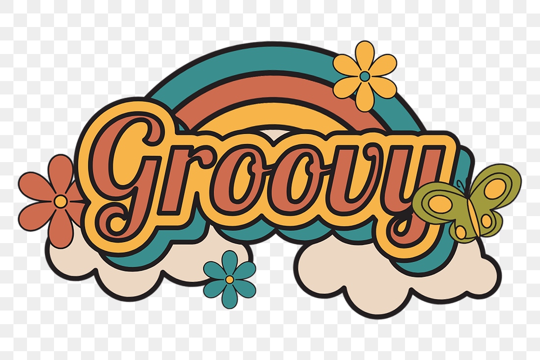 Groovy png retro typography, transparent | Premium PNG - rawpixel