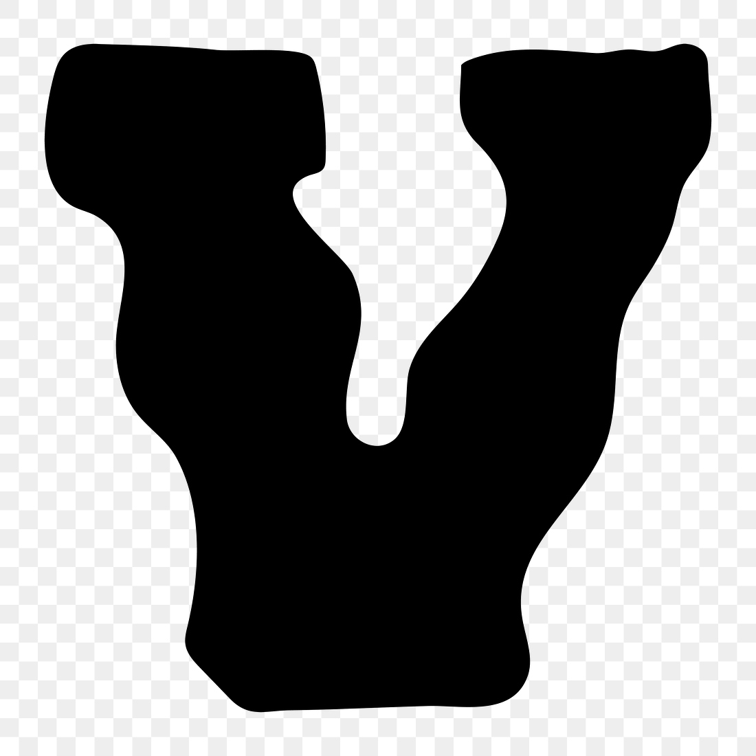 V letter png, distorted English | Premium PNG - rawpixel