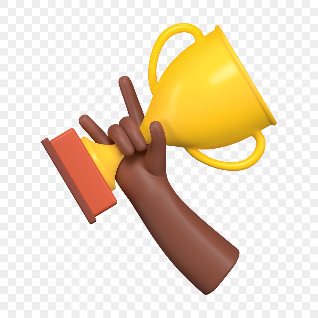 PNG 3D gold trophy, element | Premium PNG - rawpixel