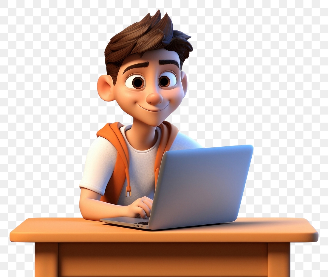 PNG Cartoon laptop computer sitting | Premium PNG - rawpixel
