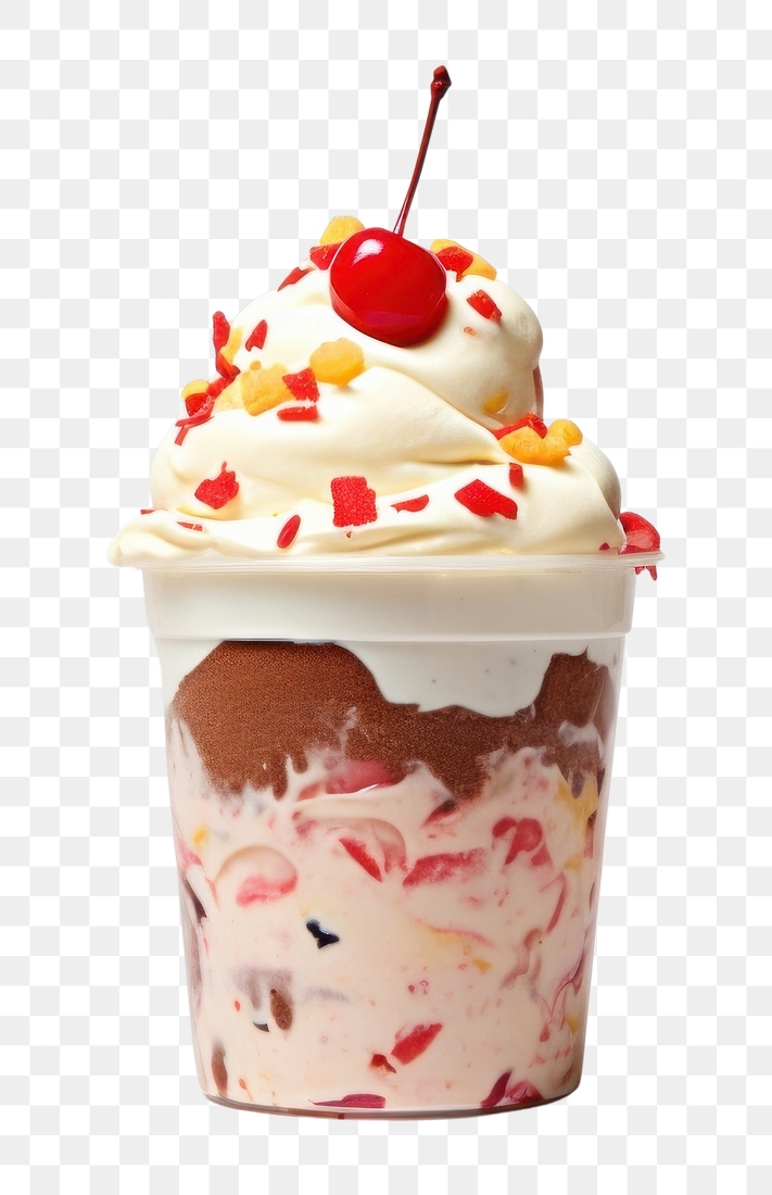 PNG Dessert sundae cream food. | Premium PNG - rawpixel