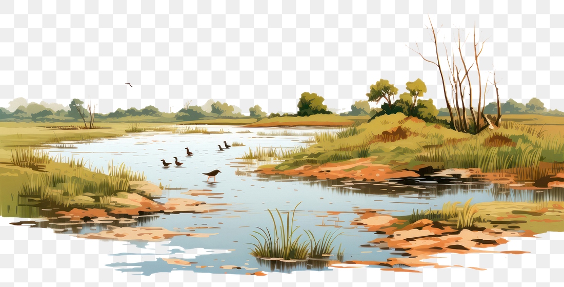 PNG Landscape outdoors nature marsh. | Premium PNG - rawpixel