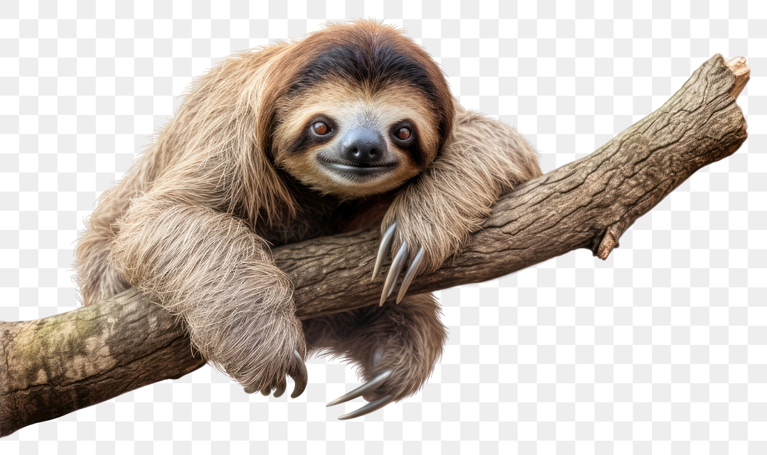 PNG Wildlife animal mammal sloth | Free PNG - rawpixel