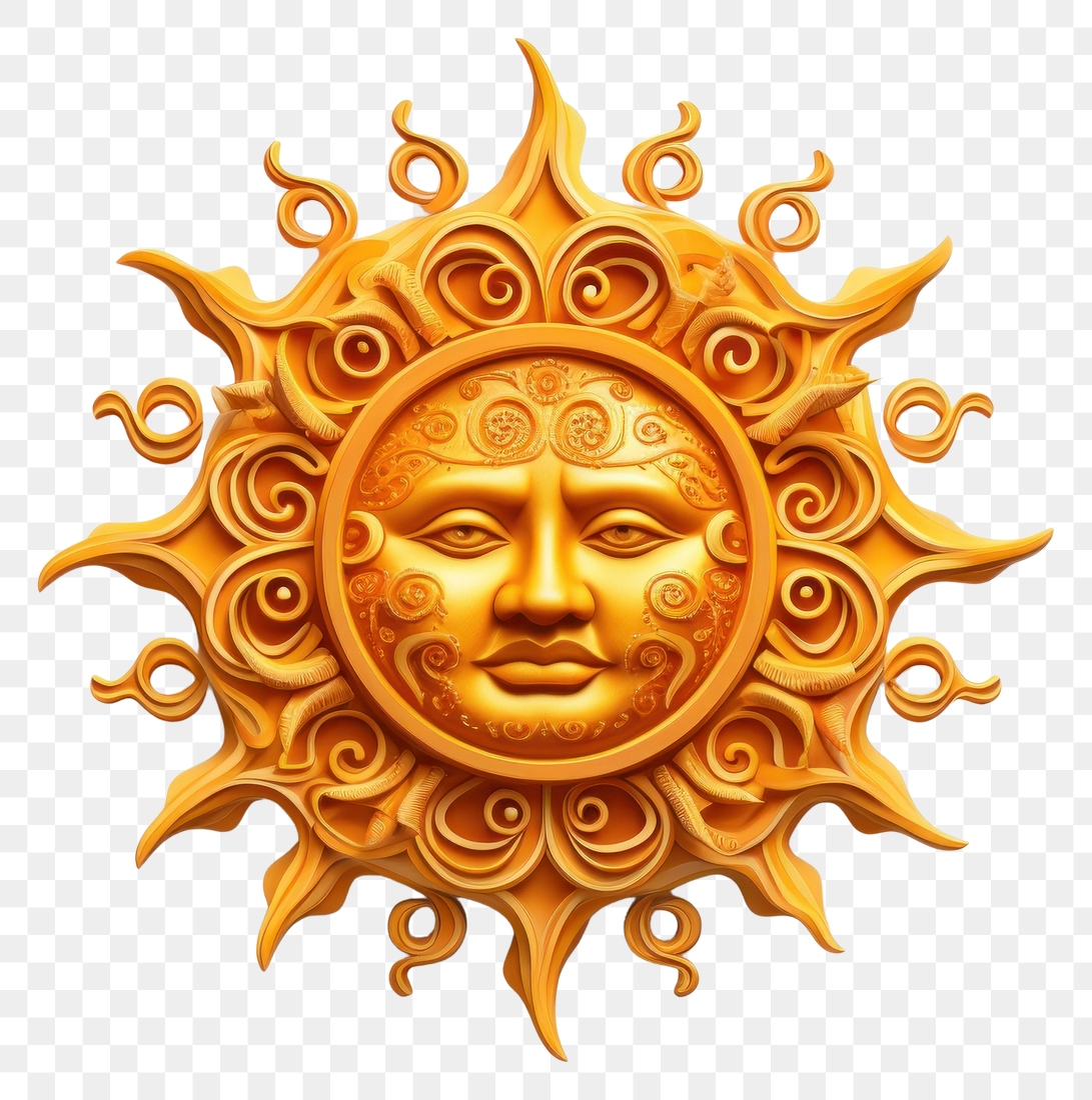 PNG Gold sun representation accessories. | Premium PNG - rawpixel