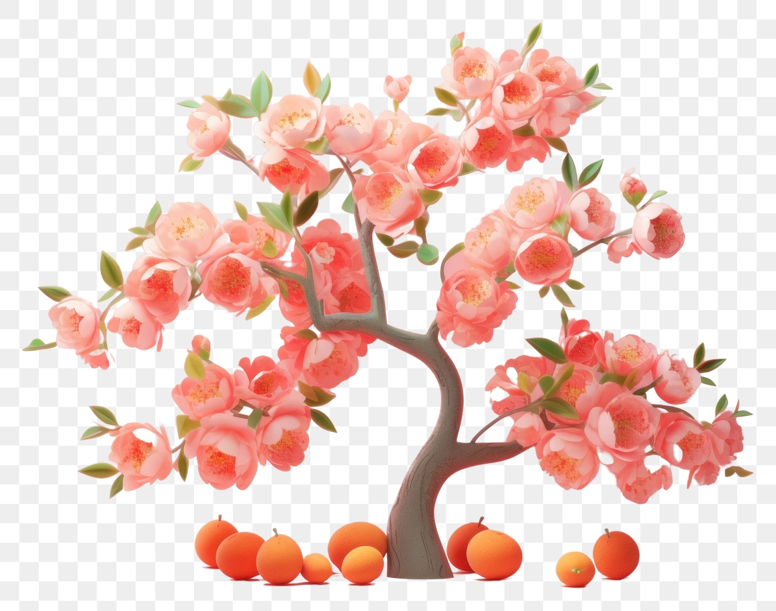 PNG Flower plant peach tree. | Free PNG - rawpixel