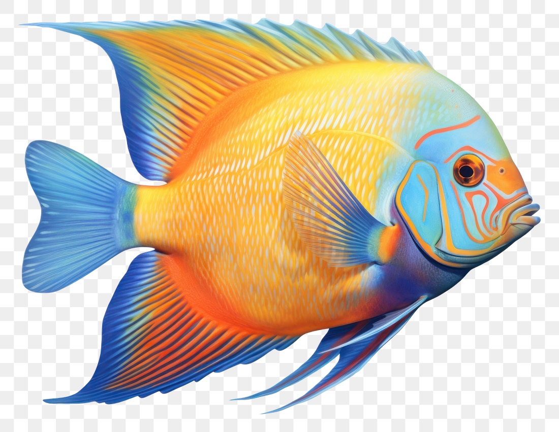 Animal fish pomacanthidae pomacentridae. | Premium PNG - rawpixel