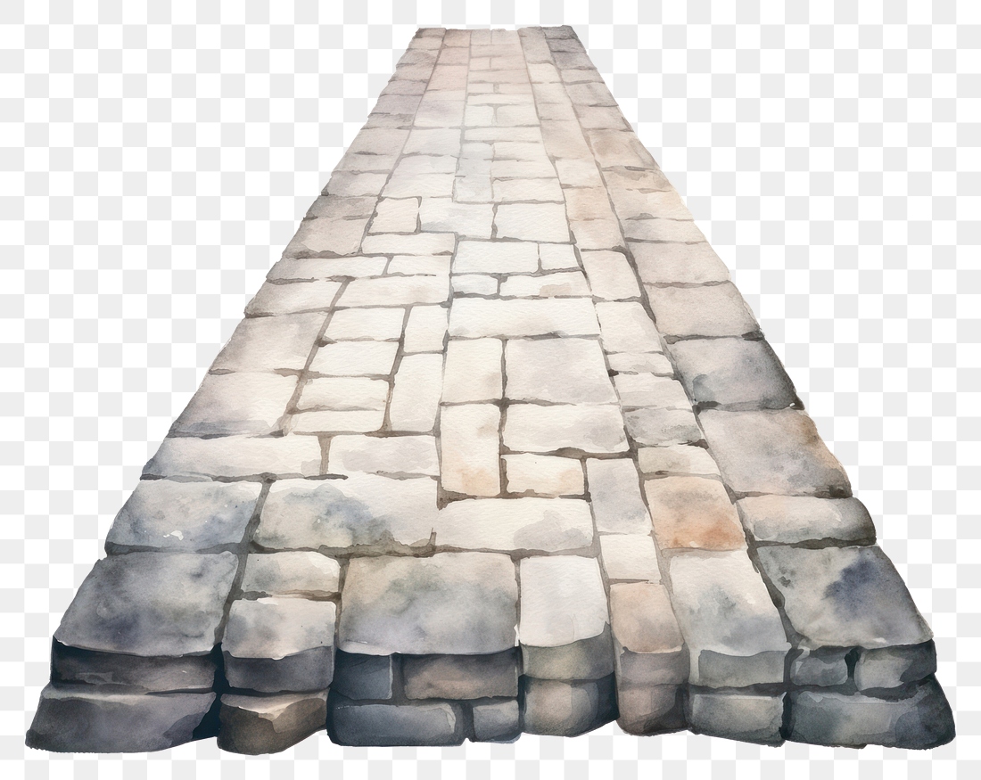 PNG Cobblestone walkway architecture repetition | Free PNG - rawpixel