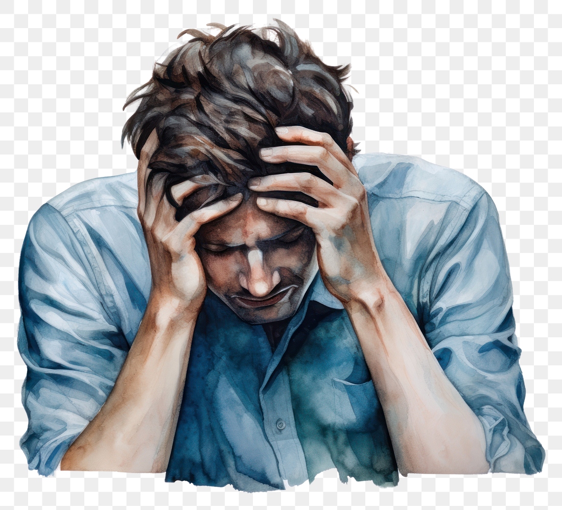 PNG Portrait worried adult head | Premium PNG - rawpixel