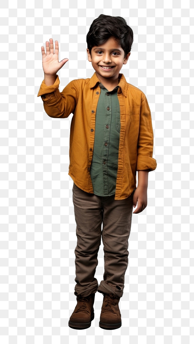 PNG Portrait standing sleeve child | Free PNG - rawpixel