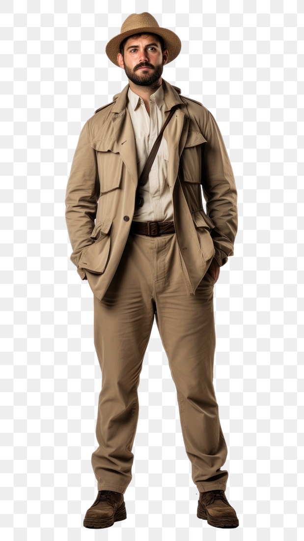 PNG Adult khaki coat accessories. | Premium PNG - rawpixel