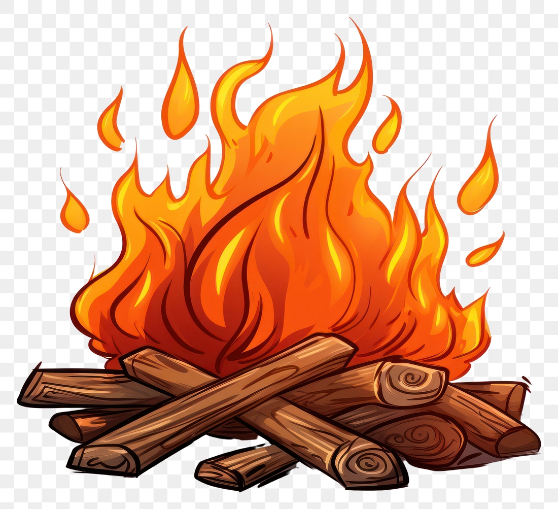 PNG Bonfire cartoon white background | Free PNG - rawpixel