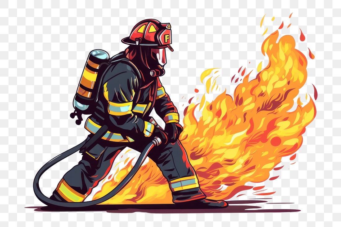 PNG Fire extinguishing firefighter protection. | Premium PNG - rawpixel