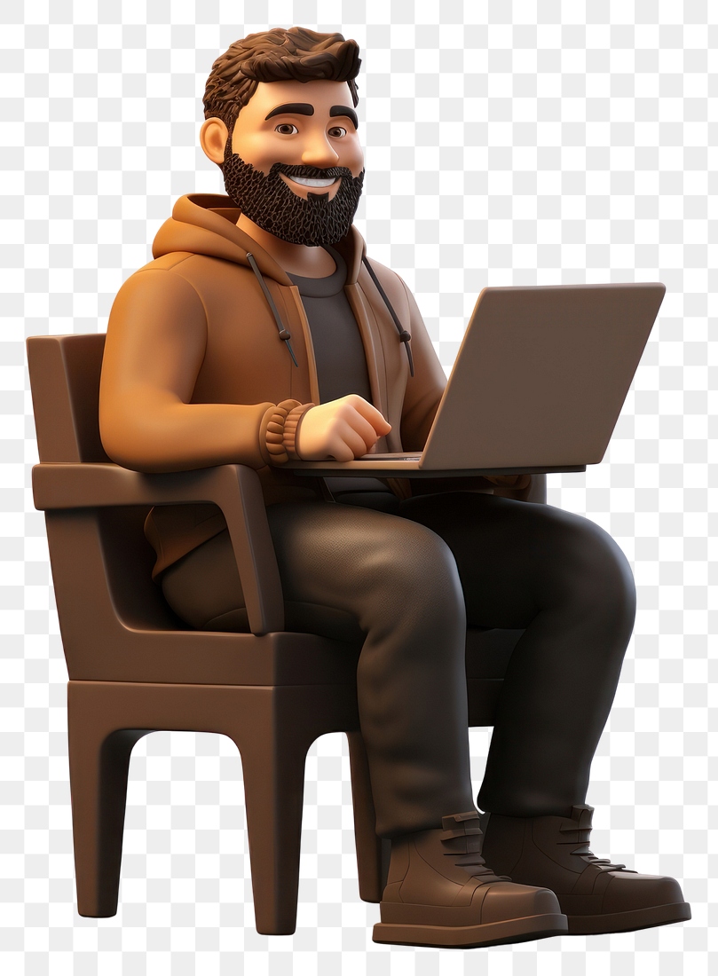 PNG Sitting laptop furniture computer. | Premium PNG - rawpixel