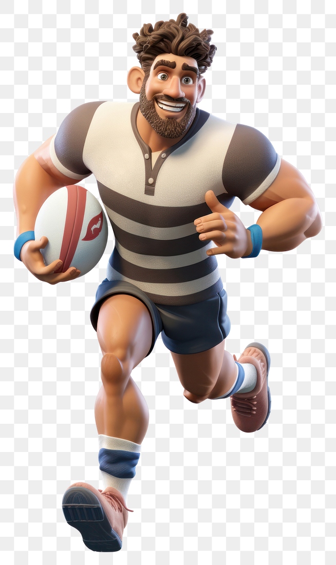 PNG Rugby football cartoon sports. | Premium PNG - rawpixel