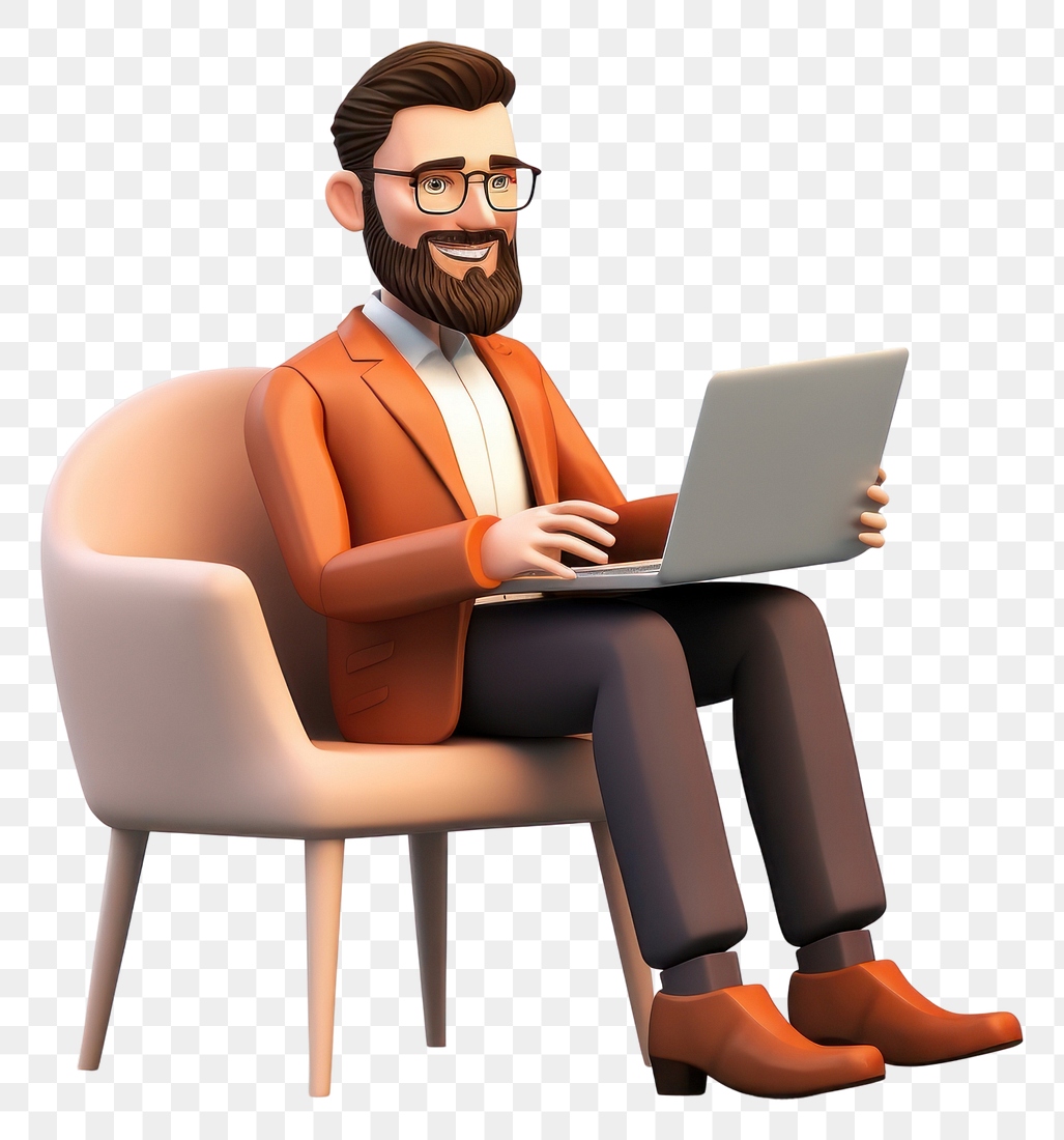 PNG Sitting laptop furniture computer. | Premium PNG - rawpixel