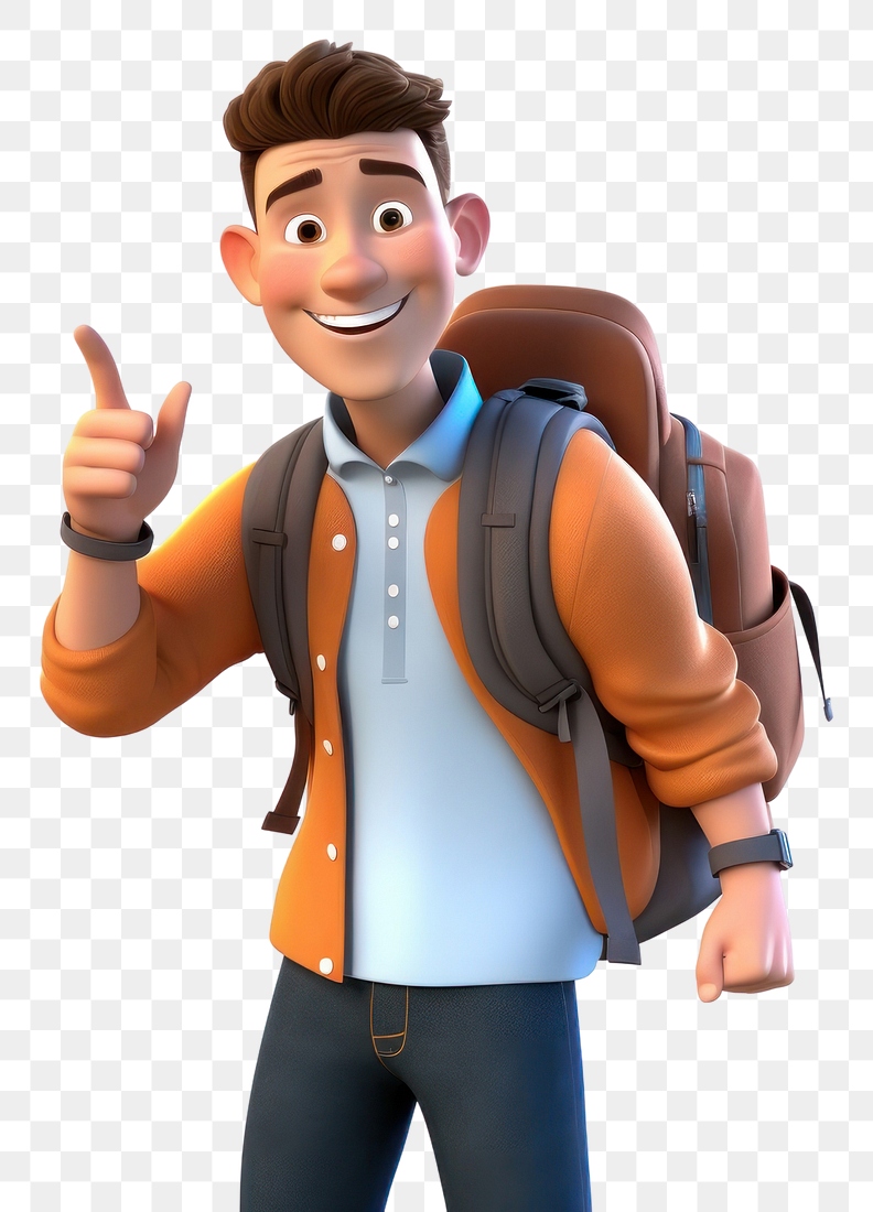 PNG Backpack cartoon transparent background | Free PNG - rawpixel